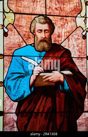 Mathew, Mark, Luke, or John apostle holding quill devout Christian ...