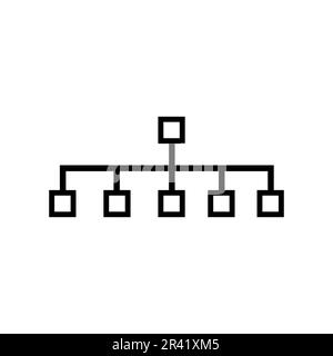 Hierarchy Lineal Icon Symbol Vector. Black Outline Hierarchy Icon Stock ...