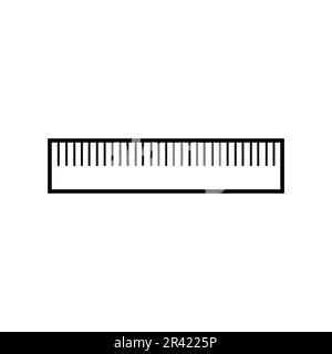 Ruler Lineal Icon Symbol Vector. Black Outline Ruler Icon Stock Vector ...