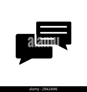 Talk Fill Icon Symbol Vector. Black Glyph Talk Icon Stock Vector Image ...