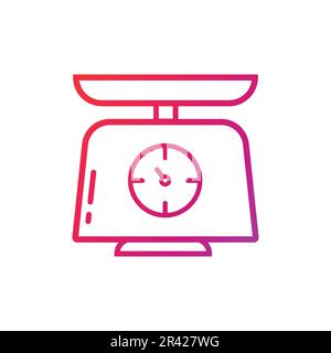Weighing Scale Gradient Icon Vector Illustration Stock Vector Image ...