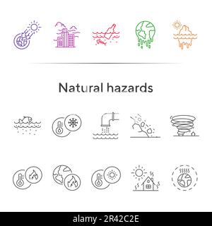 Natural hazards icons Stock Vector Image & Art - Alamy