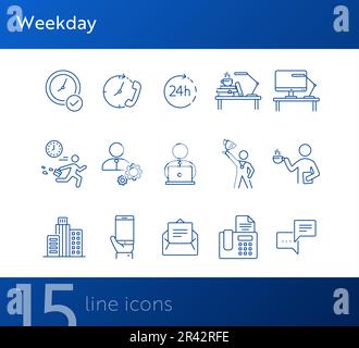 Weekday line icon set Stock Vector Image & Art - Alamy