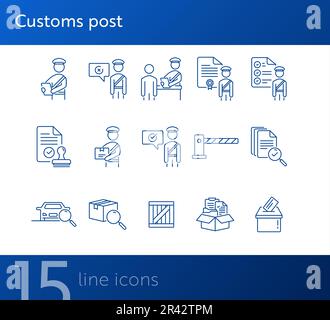 Customs post icons Stock Vector Image & Art - Alamy