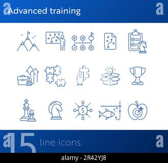 Advanced training icon set Stock Vector Image & Art - Alamy