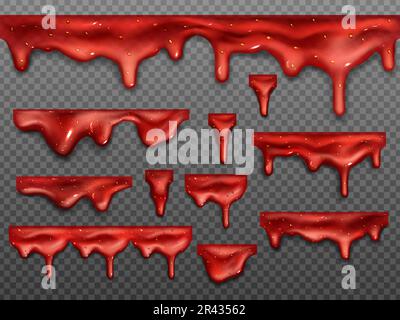 Strawberry background jam dripping. Vector illustration Stock Vector ...