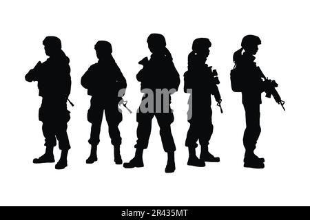Set of Women face and body shape types - oval, oblong, square, triangle ...