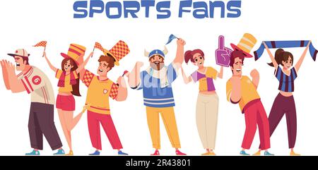 Happy football fan jumping cartoon illustration Stock Vector Image ...