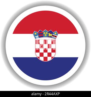 Croatia Flag Round Shape Stock Vector Image & Art - Alamy