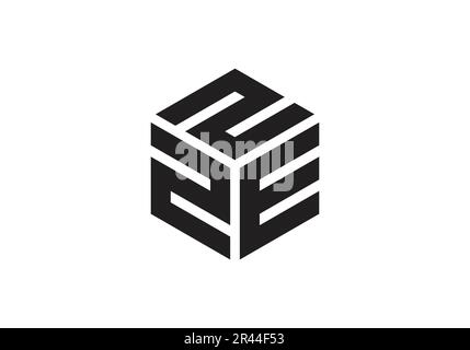 ZEN Initial Monogram Letter ezn Logo Design Vector Template z e n Cube ...