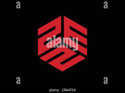 ZEN Initial Monogram Letter ezn Logo Design Vector Template z e n Cube Polygon Letter Logo ...