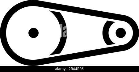 Belt transmission mechanism with two pulleys drive part automobile ...