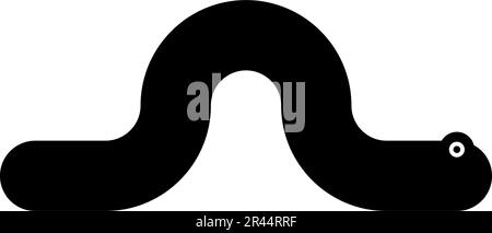 Creeping worm earthworm crawling invertebrate creep creature set icon ...