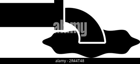 Wastewater fluid is leaking from pipe with water drainage industry to ...