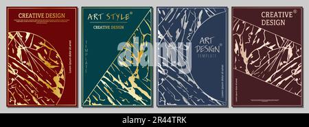 A set of luxury interior design layouts, decorations or backgrounds ...
