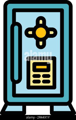 Deposit room button icon. Outline Deposit room button vector icon for ...
