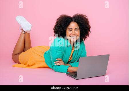 Photo of excited pretty girl dressed white top heart eyewear riding ...