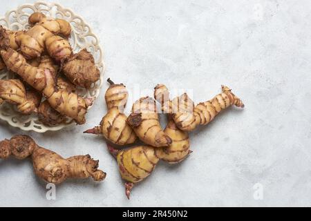 indian shot or canna plant rhizomes or tubers, canna indica, medicinal ...