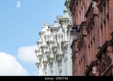 Gothic rooftop Architecture in Queen St in Nottingham City ...