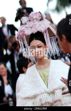 Emily Cheong attends the 'Club Zero' premiere during the 76th Cannes ...