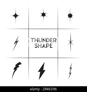 Bold Thunder Shape Illustration Stock Vector Image & Art - Alamy