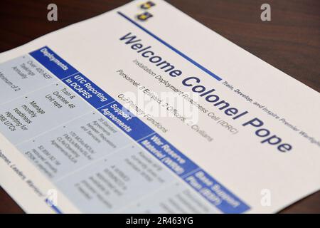 U.S. Air Force Col. Billy Pope, 81st Training Wing commander, listens ...