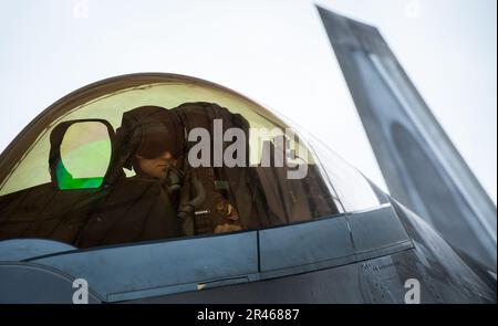 Maj. Brett Gedman, 301st Fighter Squadron, readies for a mission ...