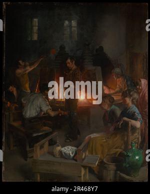 Charles Frederic Ulrich glass blowers of Murano Stock Photo - Alamy