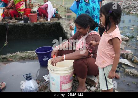 Fresh water shortage,24may2023 dhaka Bangladesh.The residents of ...
