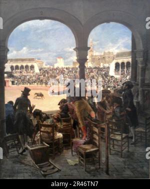 Un lance en la Plaza de Toros 1880s by José Jiménez Aranda Stock Photo ...