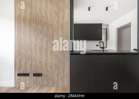 A serving hatch in a modern kitchen in a home in the UK Stock Photo - Alamy