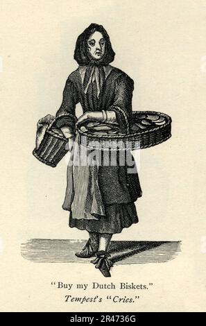 Tempest's Cries of London, Street vendor selling new river water ...
