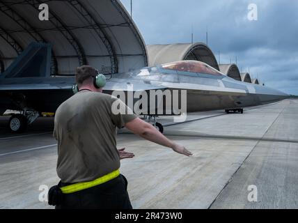 Airman 1st Class Austin Letz, 43rd Fighter Generation Squadron, pulls ...