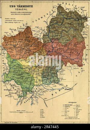 Ung county map Stock Photo - Alamy