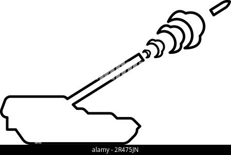 Self-propelled howitzer artillery system archer shoots projectile shell ...
