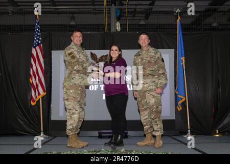 Col. David Key and Command Sgt. Maj. Denice Malave uncase the 3rd ...