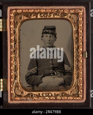 Unidentified soldier in Union sergeant uniform with 1st model Colt ...