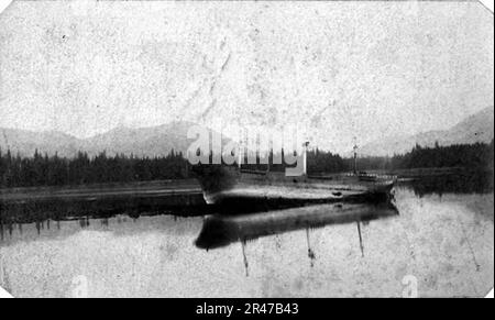 Unidentified three-masted ship, Washington, ca 1900 (HESTER 354 Stock ...