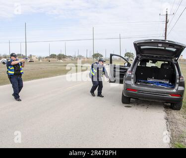 Naval Air Station Kingsville security forces chased and captured a ...