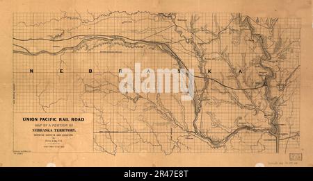 Map of Nebraska showing the Union Pacific Railroad land grant , Union ...