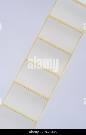 Barcode sticker rolls set isolated on white background. Blank adhesive ...