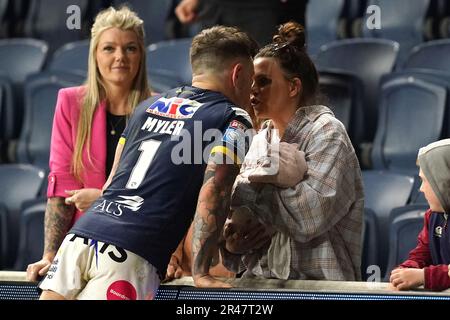 Leeds Rhinos' Richie Myler (left) with girlfriend Stephanie Thirkill ...