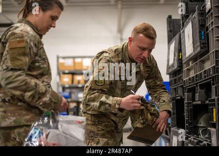 Airmen with the 121st Logistics Readiness Squadron, 121st Air Refueling ...