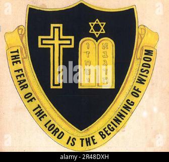 US Army Chaplain School emblem old Stock Photo - Alamy