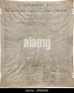 This 1823 printing of the US Declaration of Independence, done in stone ...