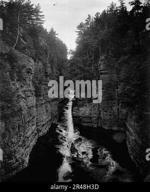 A photograph of Ausable Chasm in Keeseville, New York, showcasing its ...