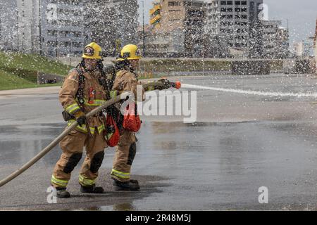 Michael Madsen, a fire captain with Camp Kinser Fire Station, Marine ...