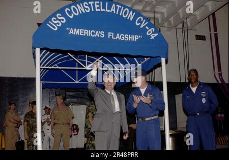 US Navy SECDEF visits USS Constellation Stock Photo - Alamy