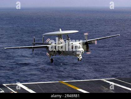 US Navy E-2C makes an arrested landing Stock Photo - Alamy