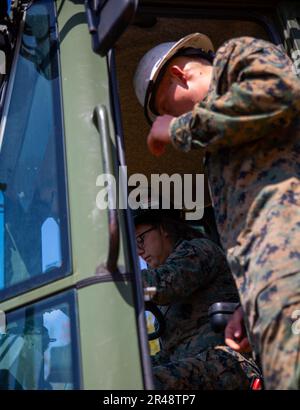 A U.S. Marine Corps TRAM 624KR Tractor with 8th Engineer Support ...